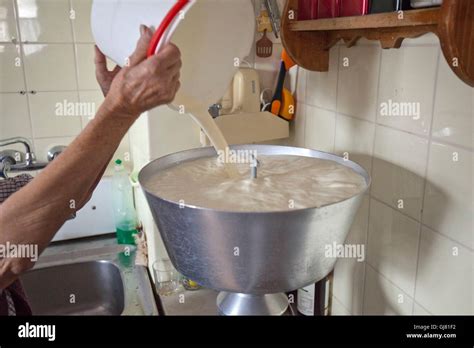 Production Of Butter Stock Photo Alamy