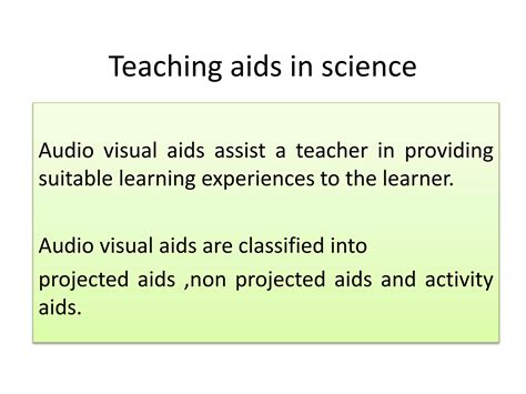 Teaching Aids In Science Pptx