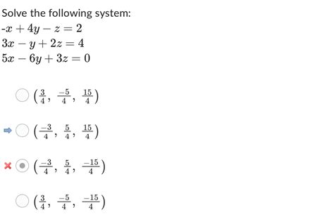 Solved Solve The Following System Chegg Com