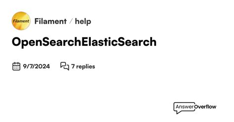opensearch elasticsearch filament