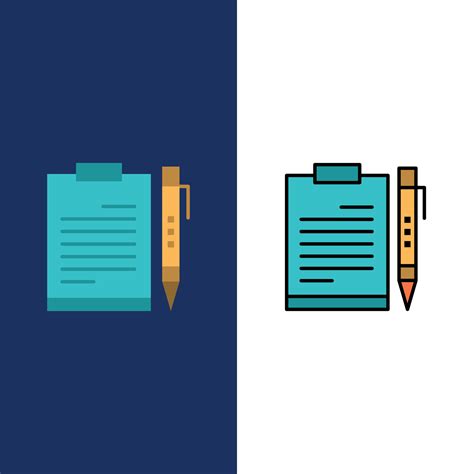 Document Business Clipboard File Page Planning Sheet Icons Flat And
