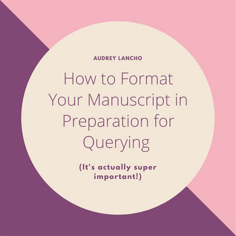 A Quick Guide To Manuscript Formatting Hubpages