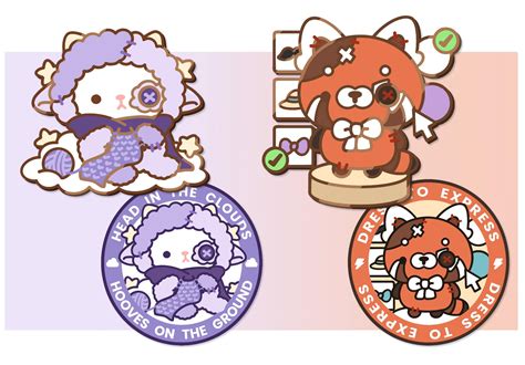 Patchwork Pals Plushies Pins And More Project Update Woolly And Ruffles Pin And Patch Reveal