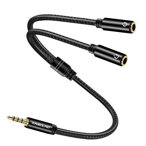 Kinsound Headphone Splitter 35mm Audio Stereo Y Splitter Cable Male