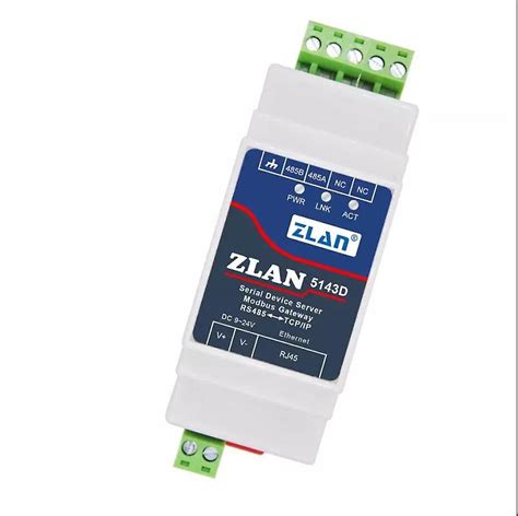 zlan5143d din rail mounting rs485 serial port tcp ip ethernet converter