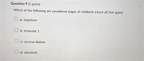 Solved Question 9 (1 ﻿point)Which of the following are | Chegg.com