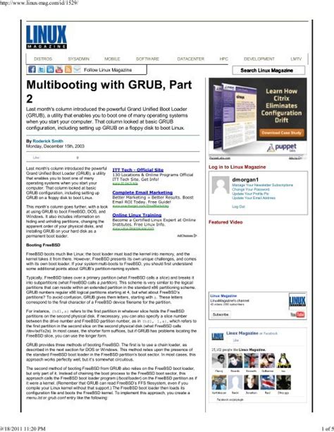 Multibooting With Grub Part 2 Linux Magazine