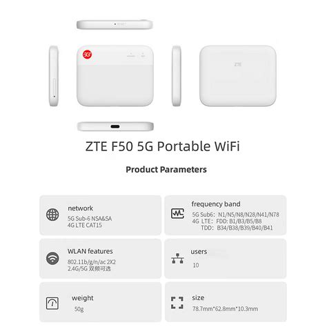 Zte F Ufi G Pocket Mifi Wifi G G Sim Card Router Support Nsa Sa Order Model F Shopee