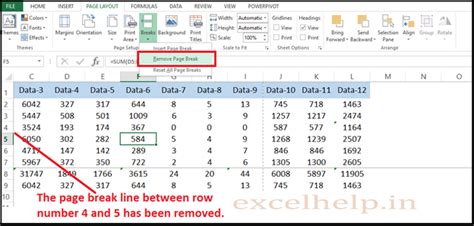 Set Page Break In Excel Excel Help