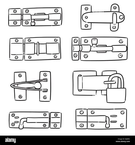 Vector Set Of Latch Stock Vector Image And Art Alamy