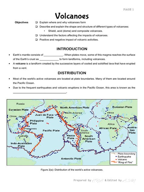 Yr 9 Geo Topic 1b Volcanoes Notes Pdf Volcano Lava