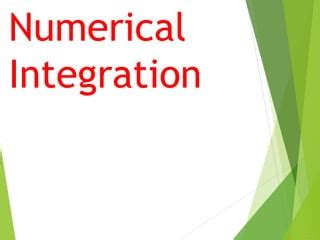 Numerical Integration Ppt Physics Science