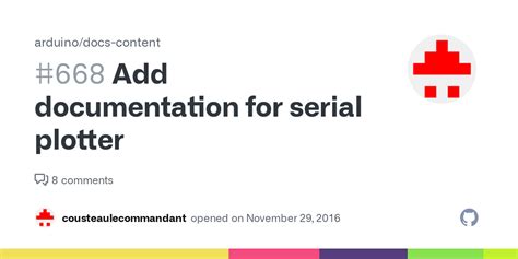 Add Documentation For Serial Plotter · Issue 668 · Arduinodocs Content · Github