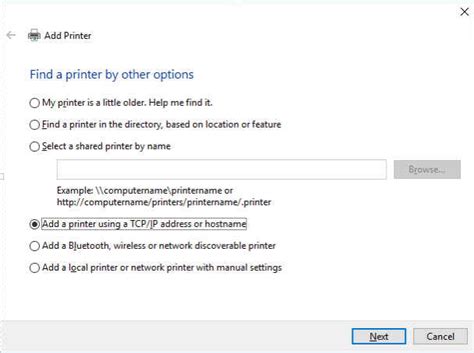 add networked printer for windows using ip address the ilr school