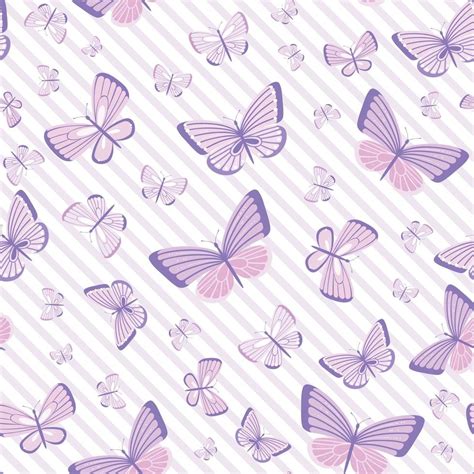 Purple Butterfly Vector Pattern Girly Background 16190197 Vector Art At Vecteezy