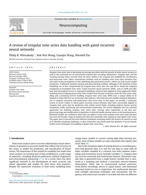 A Review Of Irregular Time Series Data Handling With Gated Recurrent