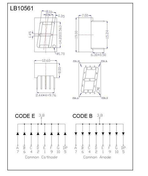 0 56inch 7 Segment Led Display