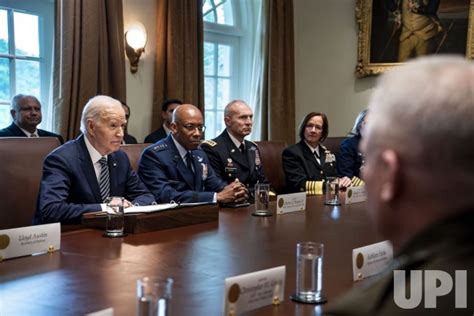 Photo Presidnet Biden Holds Meeting With Joint Chiefs And Combatant Commanders At The White