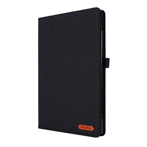 For Huawei Matepad Pro Fabric TPU Flat Protective Case With Name Card Clip Black