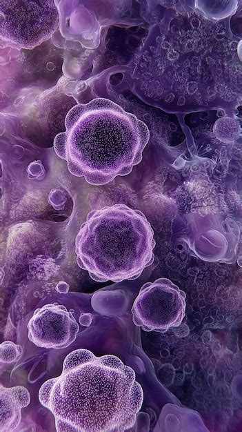 purple microbial pattern design premium ai generated image