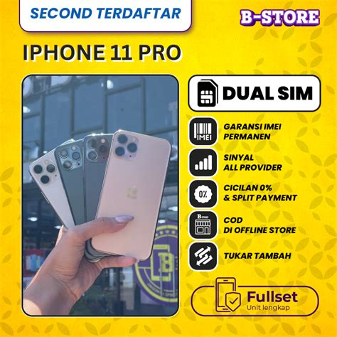 Jual Ip 11 Pro 256gb Dual Sim Fullset Bergaransi Second Terdaftar