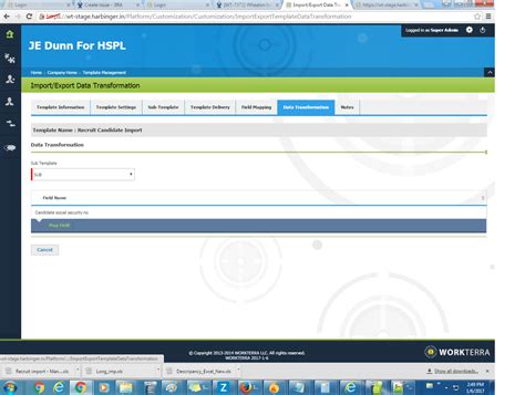 Wt 7608 Recruit Candidate Data Candidate Social Security No In Dts Workterra Jira