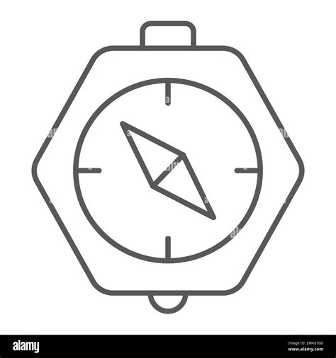 Compass Thin Line Icon Geography And Direction Navigation Sign Vector Graphics A Linear Compass Thin Line Icon Geography And Direction Navigation Sign Vector Graphics A Linear