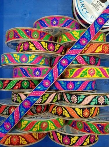 Jacquard Ribbon Embroidered Fancy Border 9 Meter At Best Price In Surat
