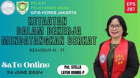 Saat Teduh Pelkat Pa Gpib Horeb 14 Juni 2024 Youtube