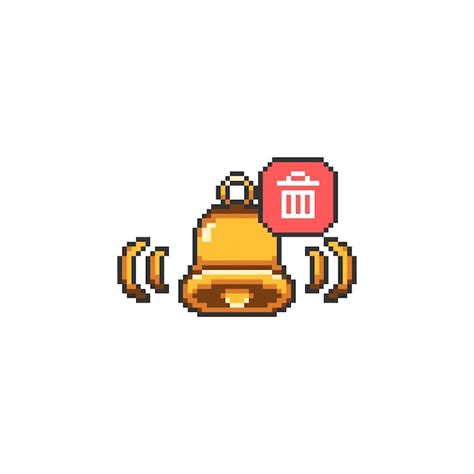 Premium Vector Pixel Art Notification Alert Icon