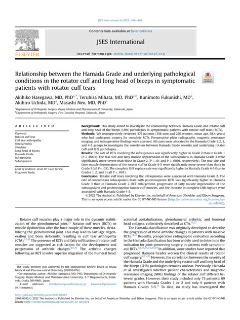 Pdf Relationship Between The Hamada Grade And Underlying Pathological