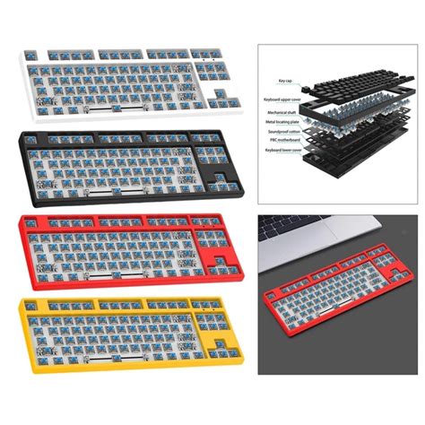 DIY WIRED MECHANICAL Keyboard Kit With Blue Switch For PC Parts Accessories PicClick UK