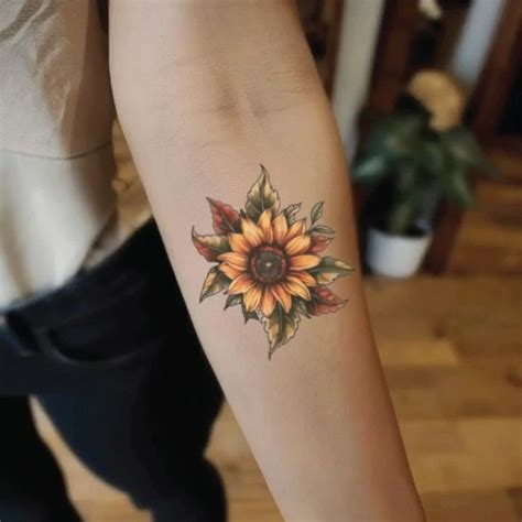 Sunflower Tattoo Flash
