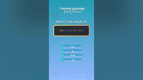 Frontend Interview Questions Quiz 57 Javascript React Interview Developer Coding
