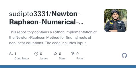 Github Sudipto3331newton Raphson Numerical Method Implementation In