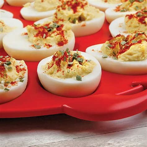 Pundit Bedeviled Red Deviled Egg Tray Plastic 14x10x1 20 The Home Depot