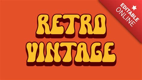 Retro Vintage Font Text Effect Generator