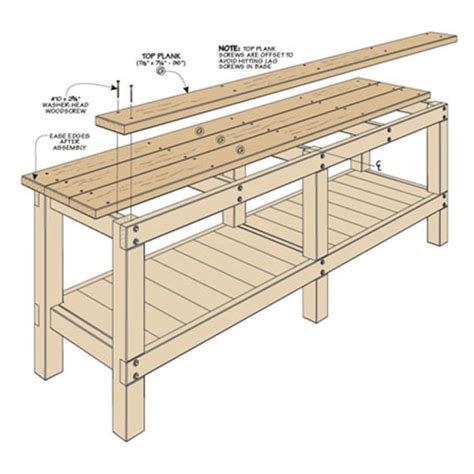 Freestanding Wooden Workbench Plans