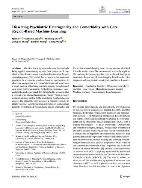 Pdf Dissecting Psychiatric Heterogeneity And Comorbidity With Core