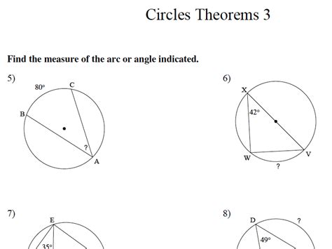 Gcse Maths Revision Circle Theorems 3 Teaching Resources