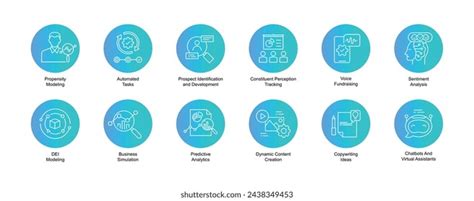 Machine Learning Fundraising Icon Set Fundraising Stock Vector Royalty Free 2438349453