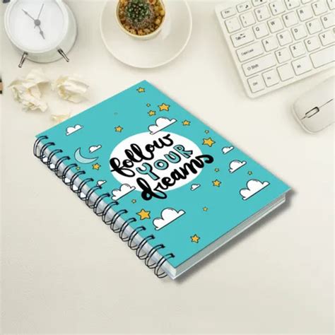 Spiral Binding Diary White Pages 85x11 Inches Perfect For Daily Use Thoughtful Ting