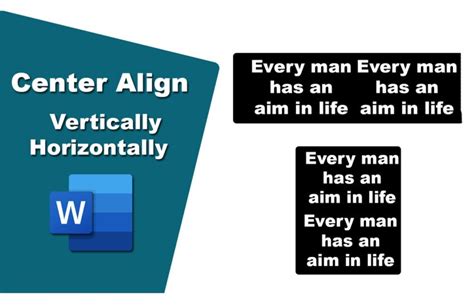 How To Center Text Vertically And Horizontally In Word