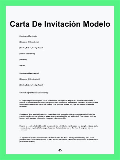 Modelo De Carta De Invitacion