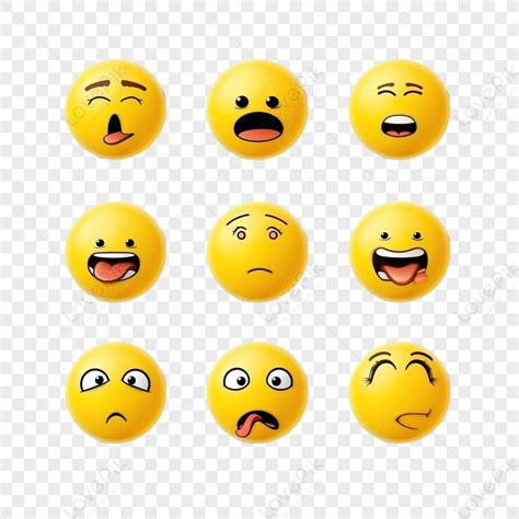 노란색 원 얼굴 이모티콘 감정 표현 처럼 성공 Png 일러스트 무료 다운로드 Lovepik