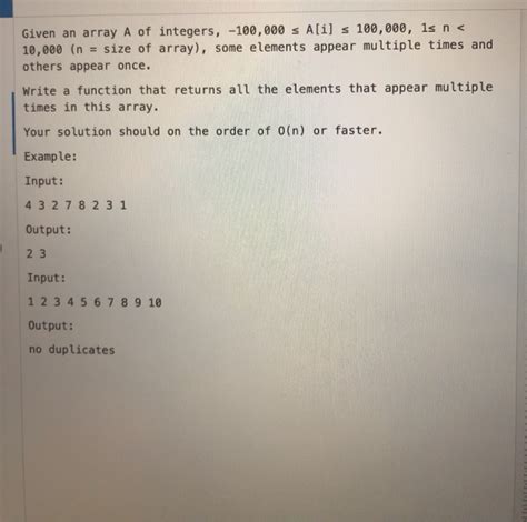 Solved Given An Array A Of Integers 100 000 S A I S Chegg Com