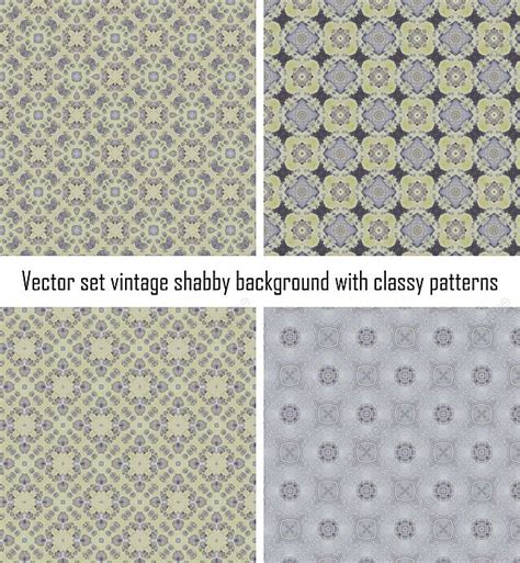 Vector Set Vintage Background Classical Patterns Vector Striped