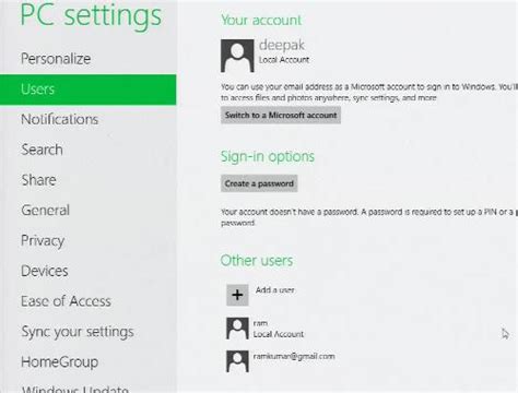 How To Create User Account In Windows 8 With Windows Live ID