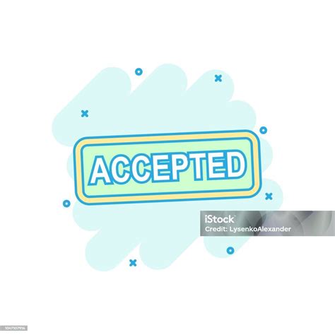 漫畫風格的卡通色彩接受的圖示同意插圖表意字元接受招牌飛濺的經營理念向量圖形及更多傳遞 給與圖片 傳遞 給與 剪裁圖 卡通 Istock