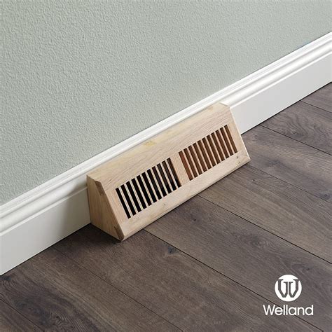 White Oak Baseboard Diffuser Wall Register Hardwood Baseboard